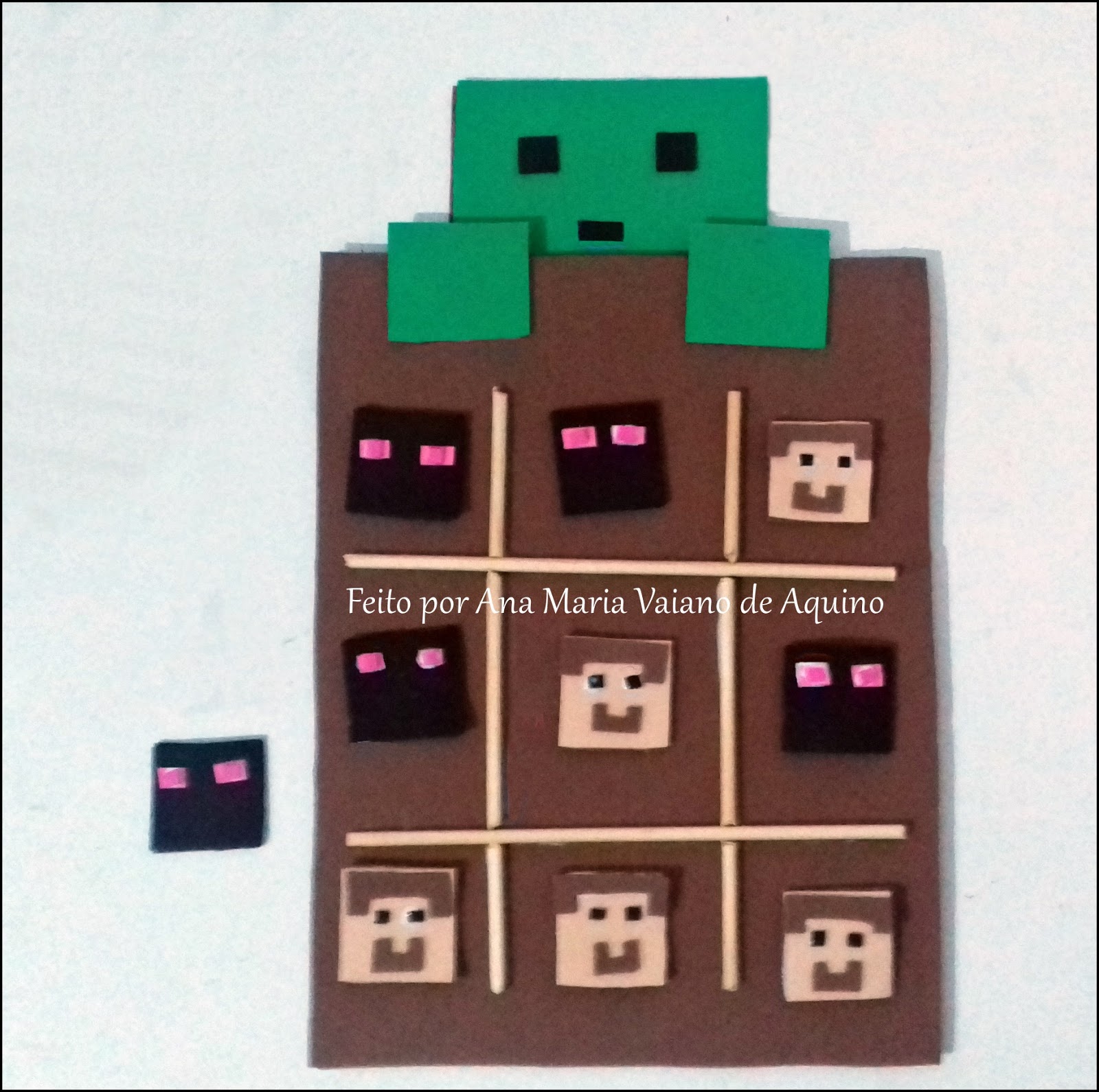 Artesanato Mãos Abençoadas 1: Jogo da Velha em Eva do Minecraft com ...