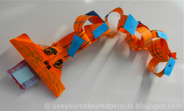 Use Your Coloured Pencils: Paper Chain Chinese Dragons