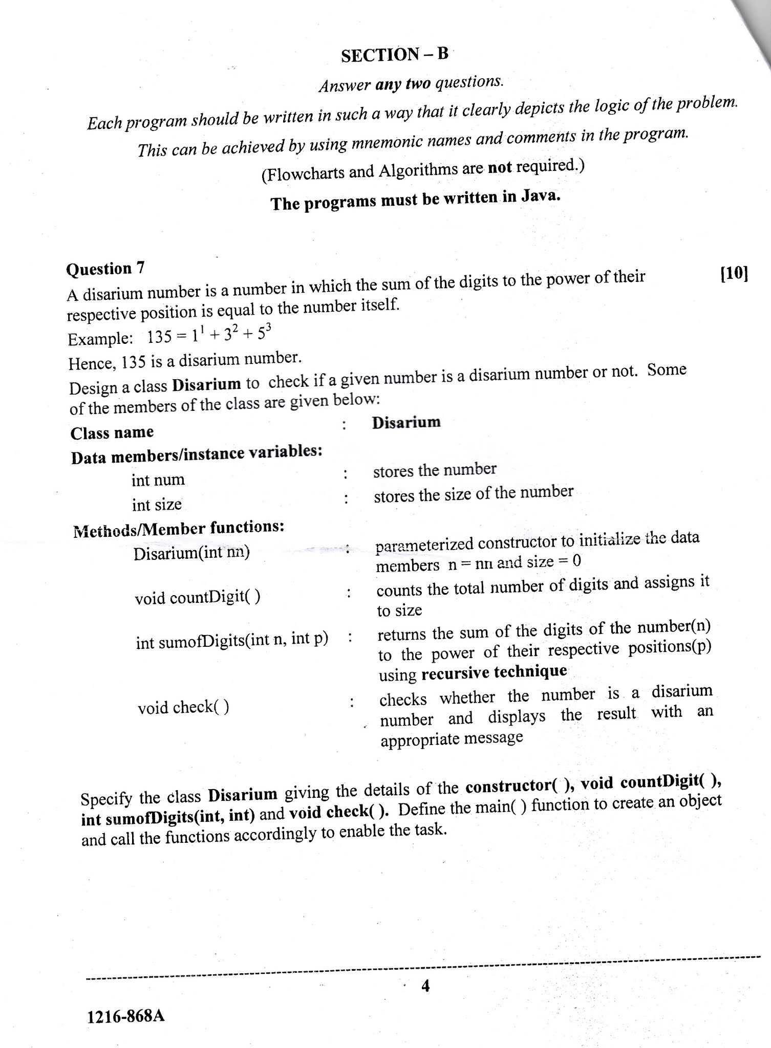 Java Programs in BlueJ