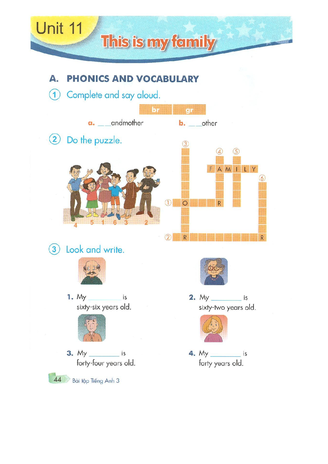 Unit 11: This is my family - Sách Bài Tập Tiếng Anh Lớp 3 - Sách Lớp 3