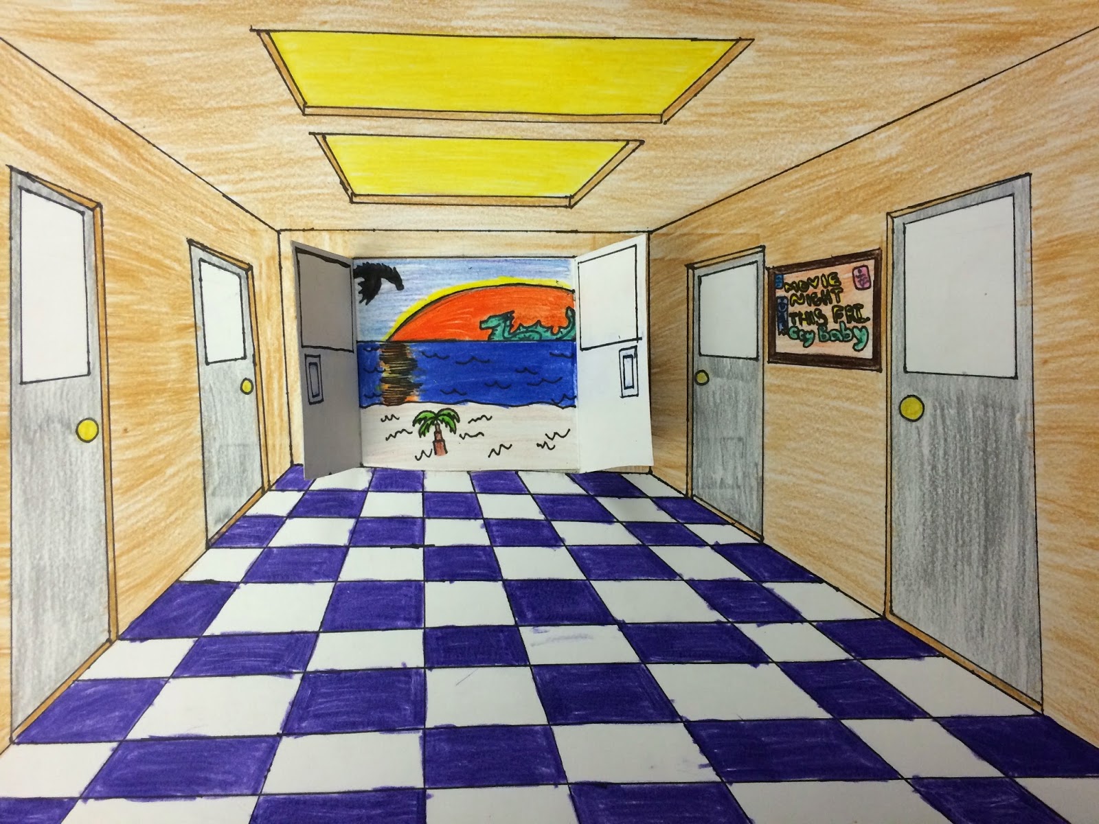 Mrs. Wille's Art Room: Advanced Art 1 point perspective drawings