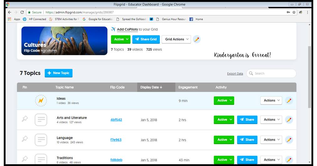 Kindergarten is Grrreat!: Flipgrid in the Kindergarten Classroom