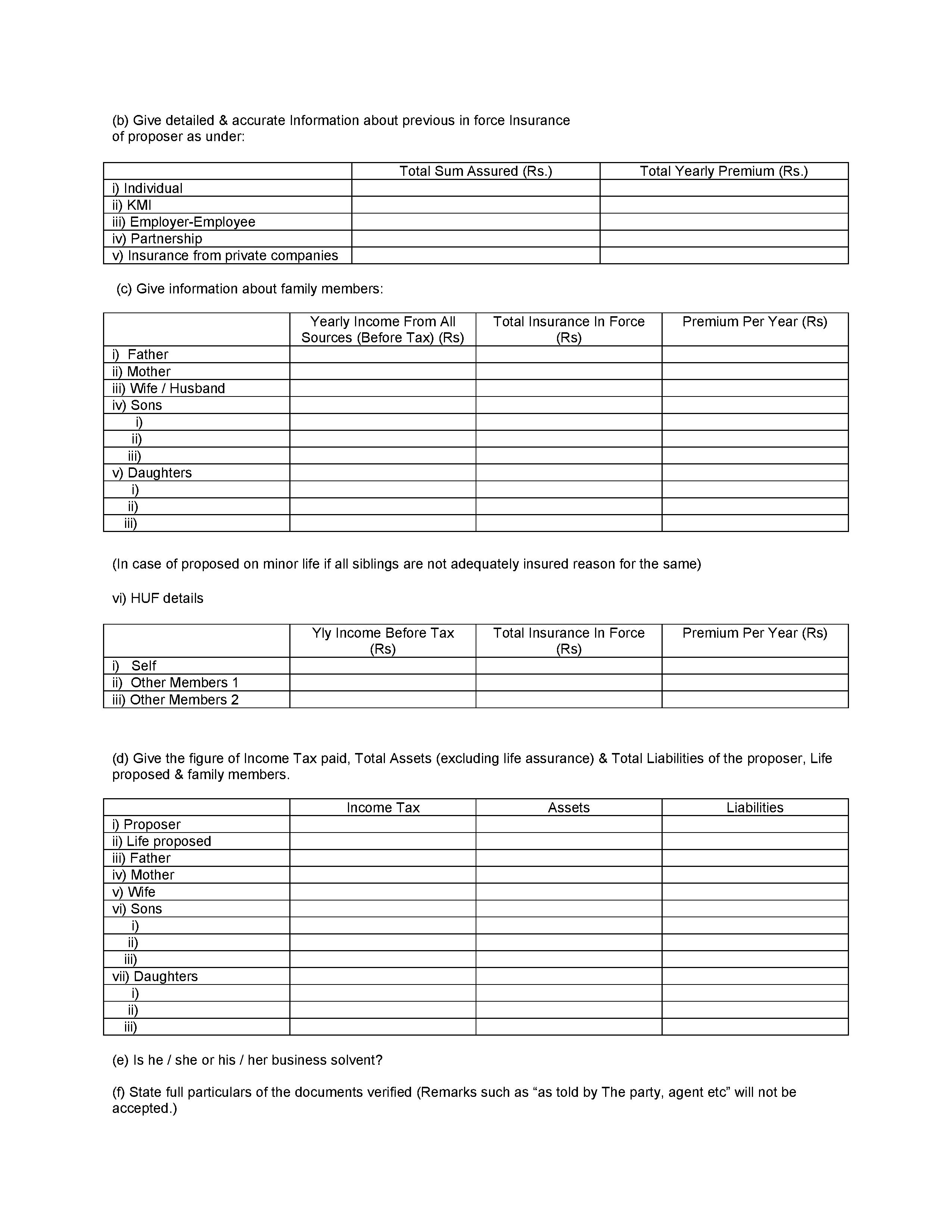 LIC forms download - SPECIAL MORAL HAZARD REPORT - Form No 3251 ...