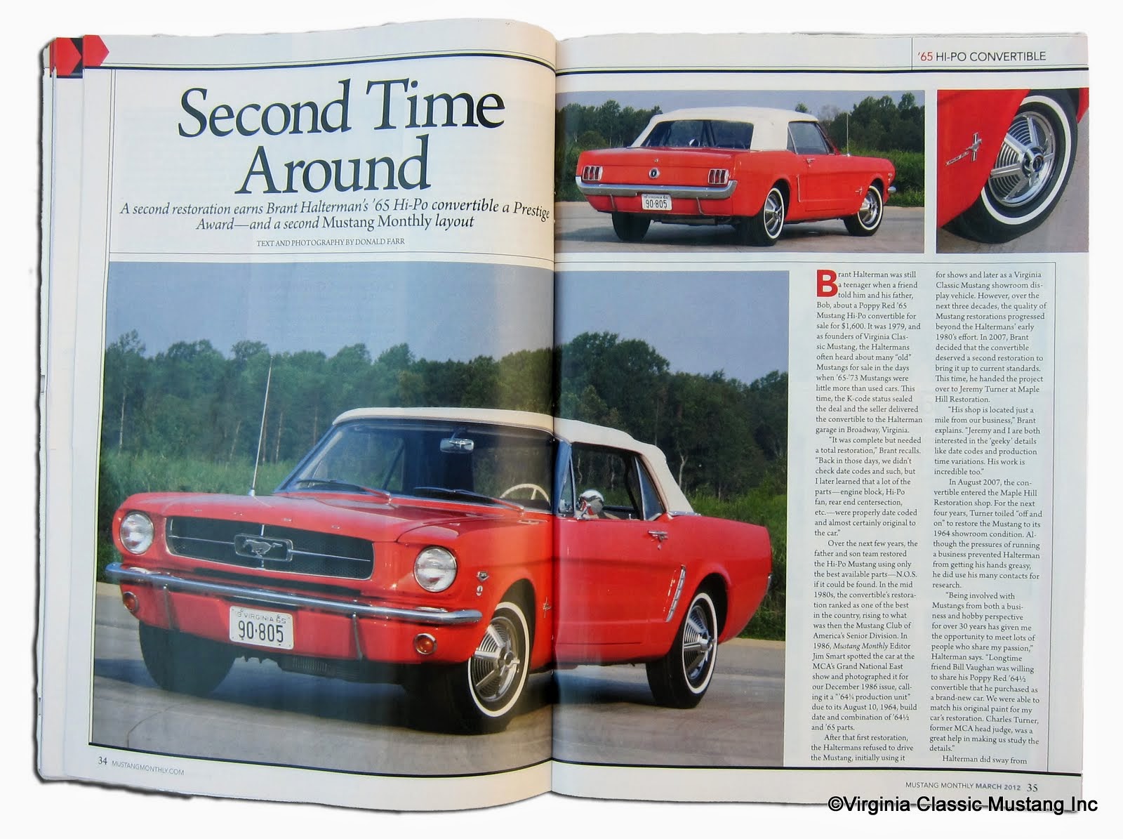 Virginia Classic Mustang Blog: Early 1965 Mustang 289 HiPo Convertible ...