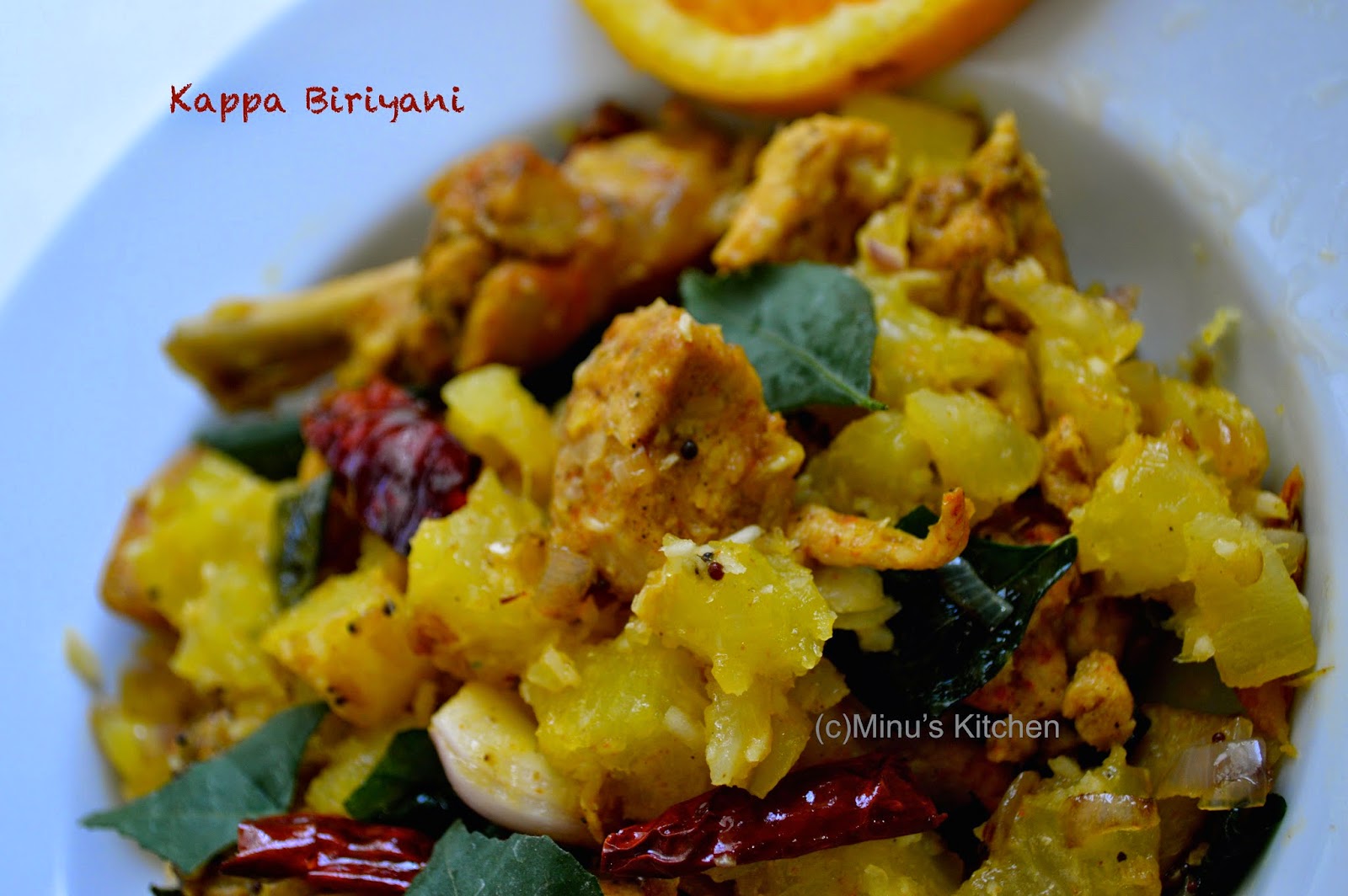 Kappa Biriyani / Tapioca with meat Biriyani ~ Minu's Kitchen
