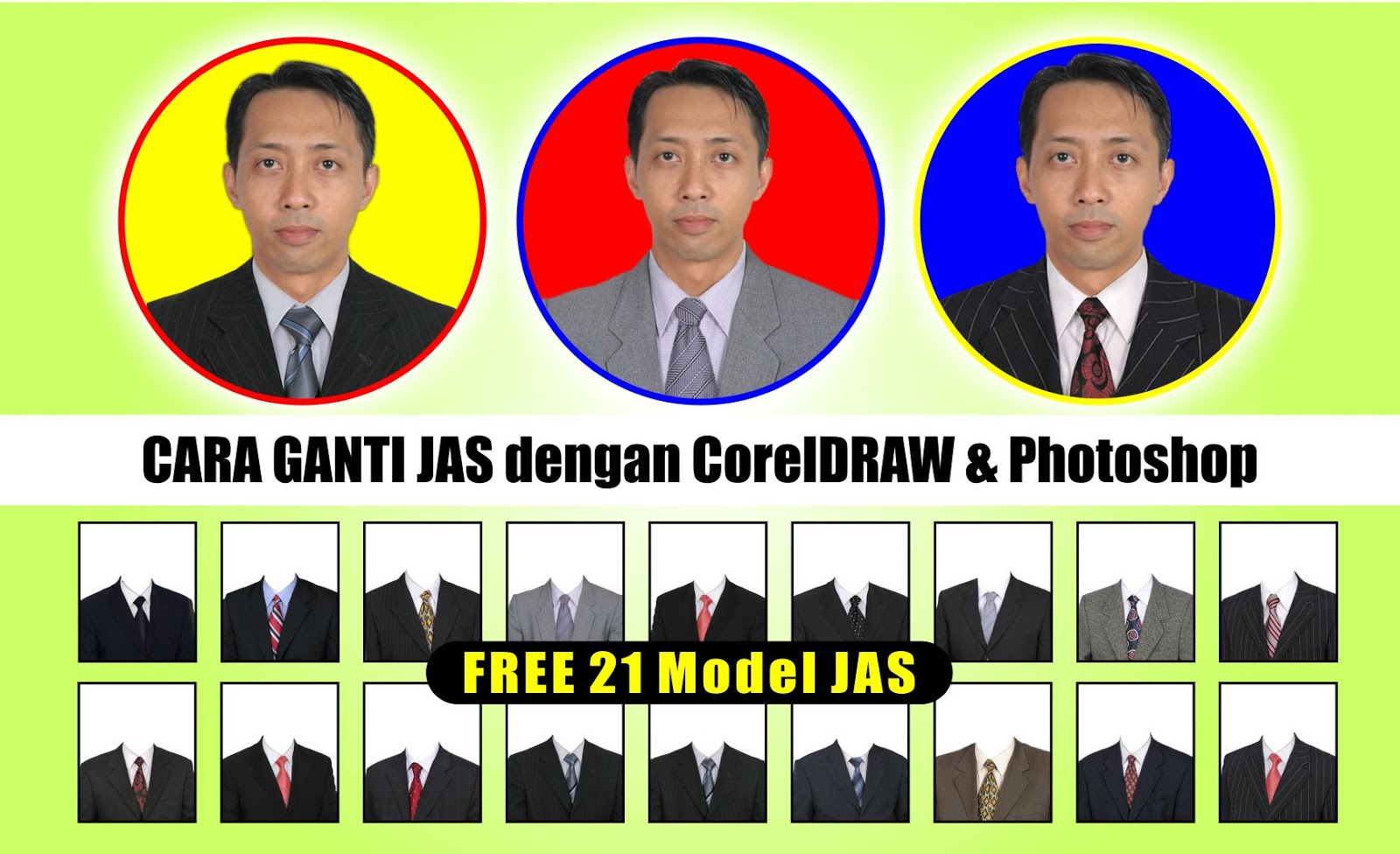 Cara Mudah Mengganti Model JAS dengan CorelDraw dan Photoshop (Free 21 ...