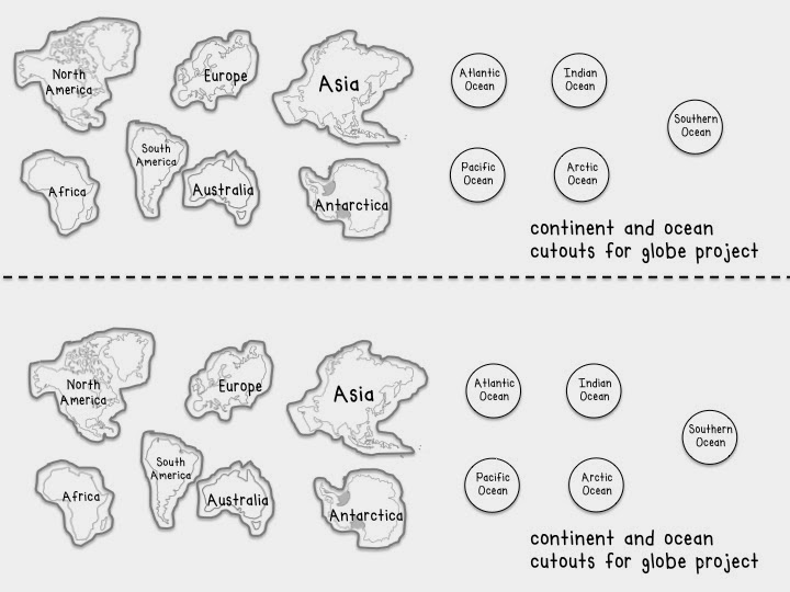 Globes and Continents - Teach Two Reach 2nd Grade Happenings