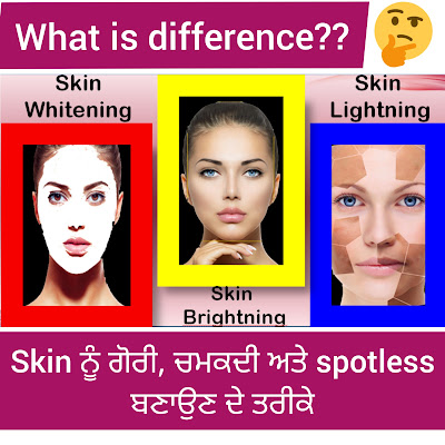 Difference between Skin Whitening, Brightning and lightning