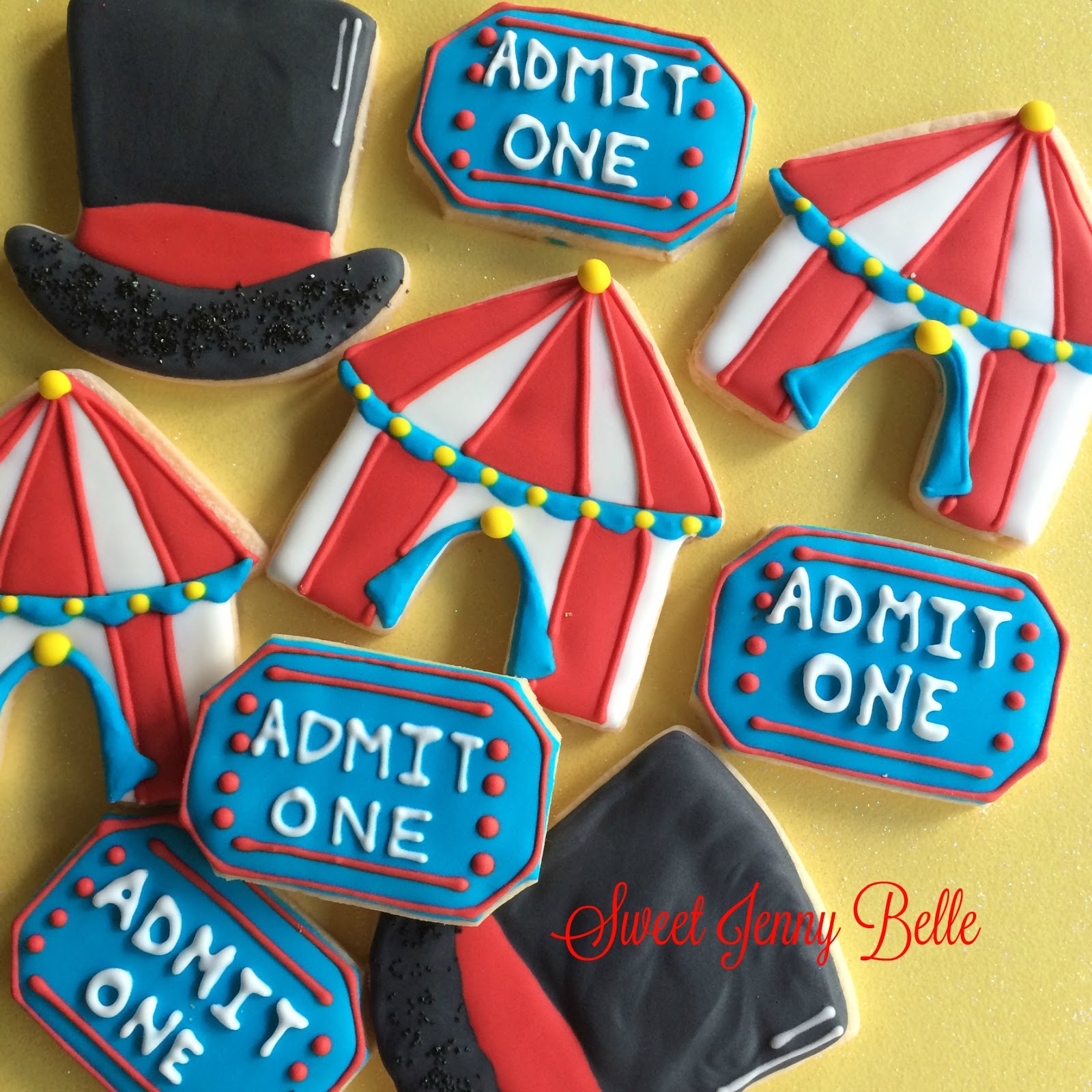 Confection Connection - Circus Tent and Ticket Cookie Tutorial | Sweet ...