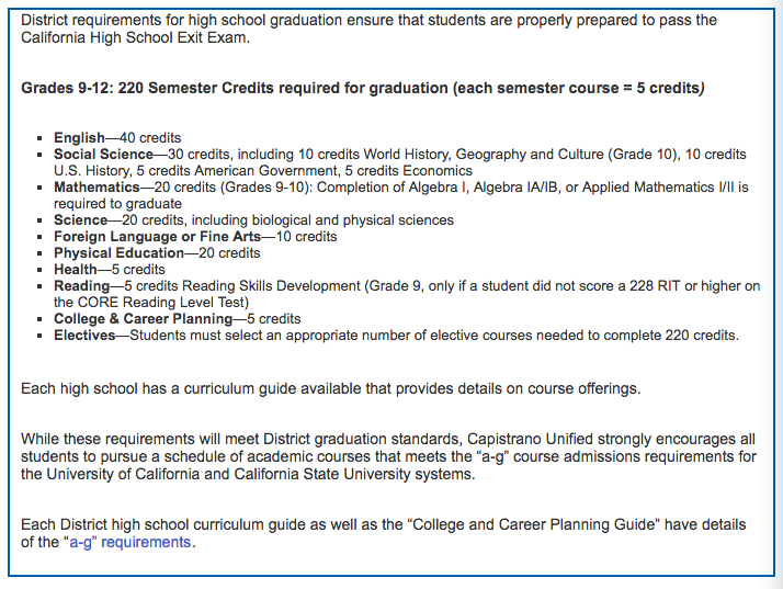 Only Two Parents Attended the CUSD Workshop Re: High School Graduation ...