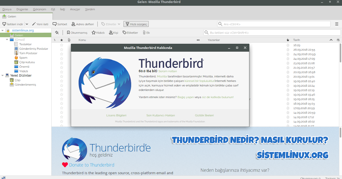 Thunderbird Nedir? Nasıl Kurulur? | SistemLinux.Org - GNU/Linux, Özgür ...