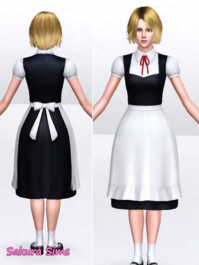 entertainment world: My Sims 3 Blog: Maid's Dress by Sakura