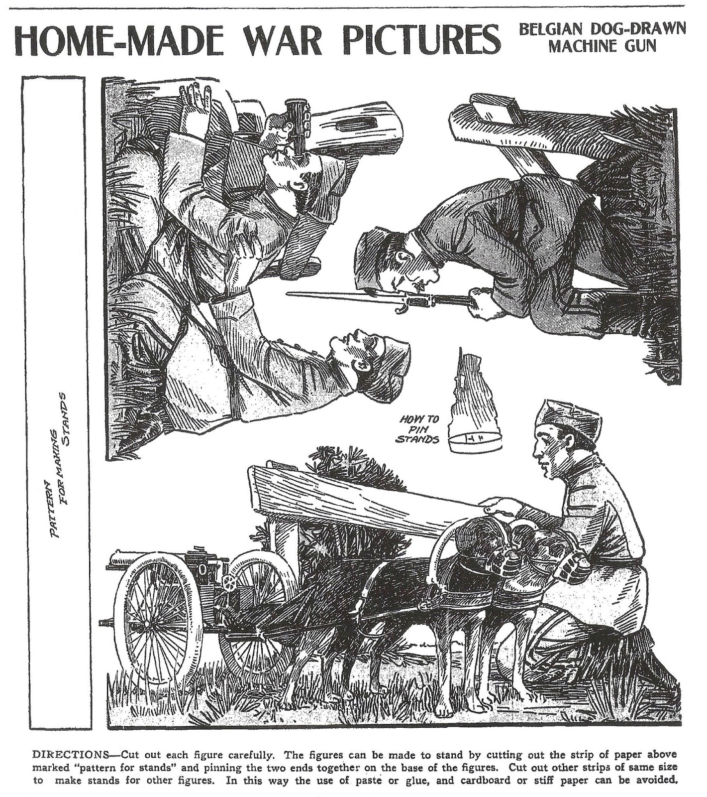 Toy soldiers and real battles: WW1 Belgian dog-drawn machine gun paper ...