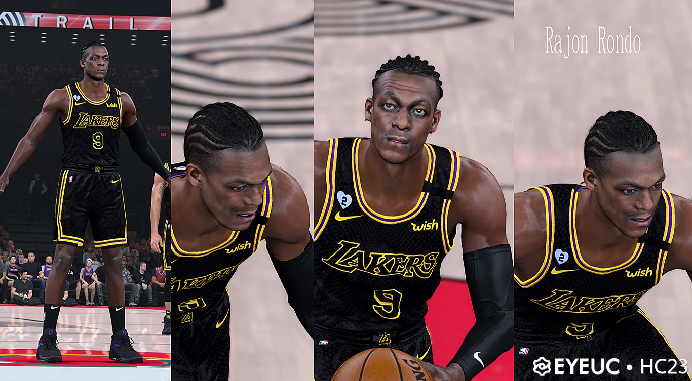 NBA 2K21 Rajon Rondo Cyberface and Body Model Bubble Version by HC23