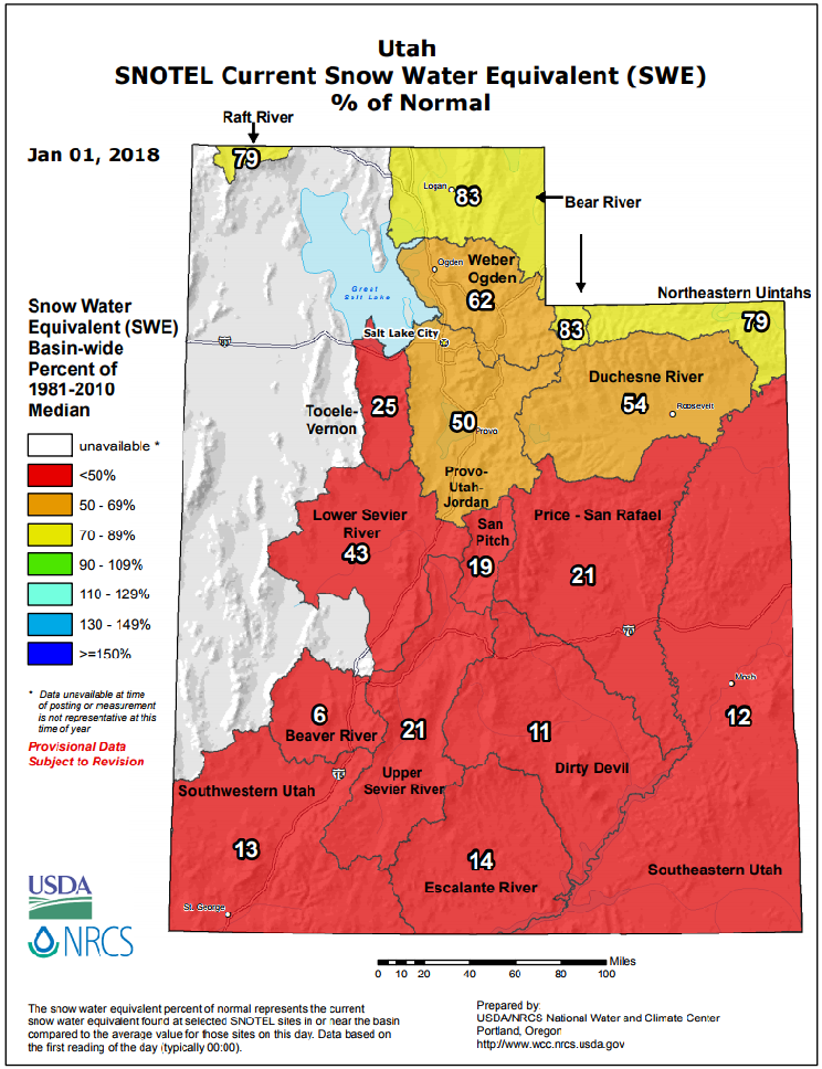 Utah Weather: January 2018