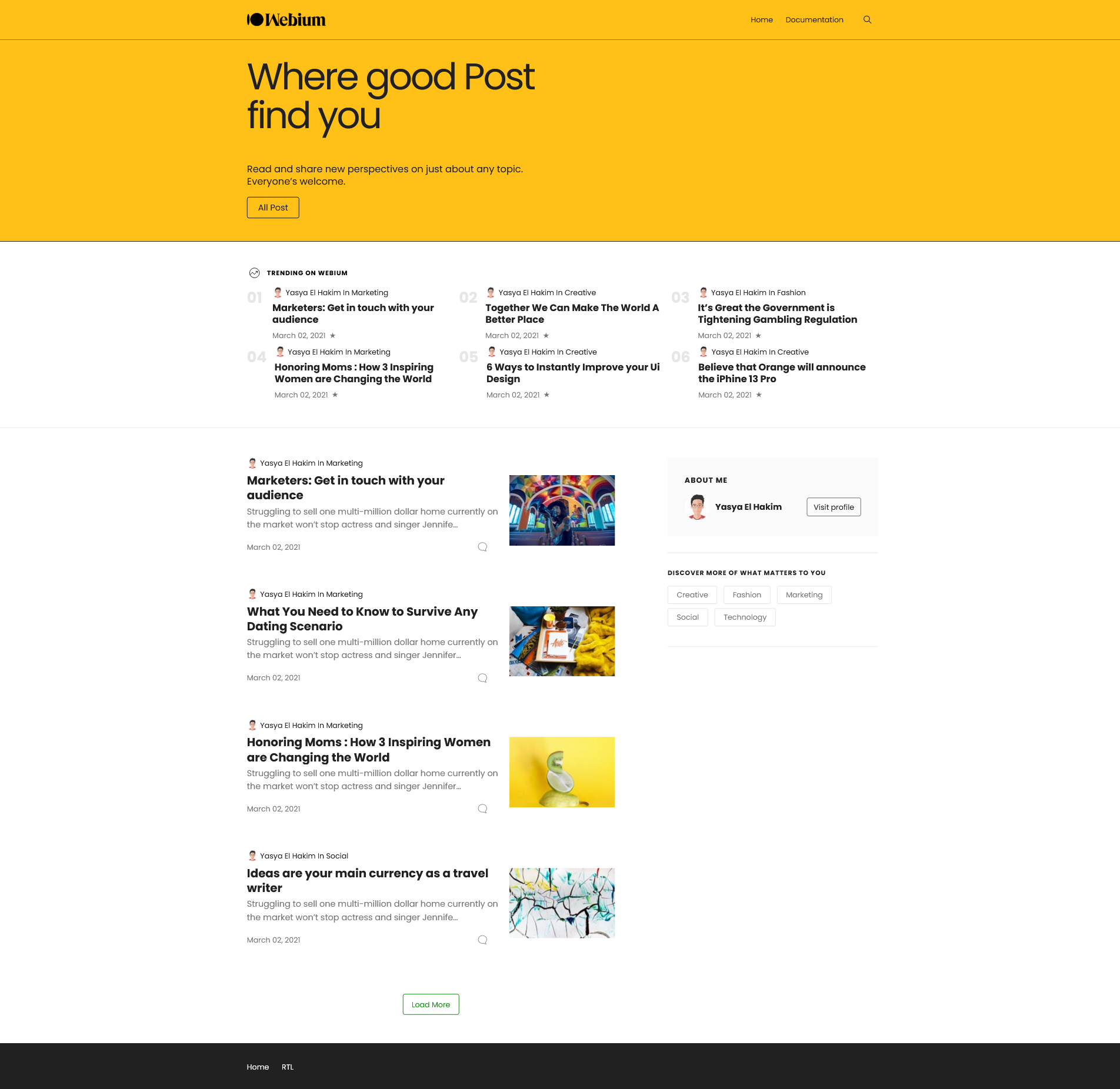 Webium: Template Blogger Mirip Medium Gratis! | EL Creative Academy