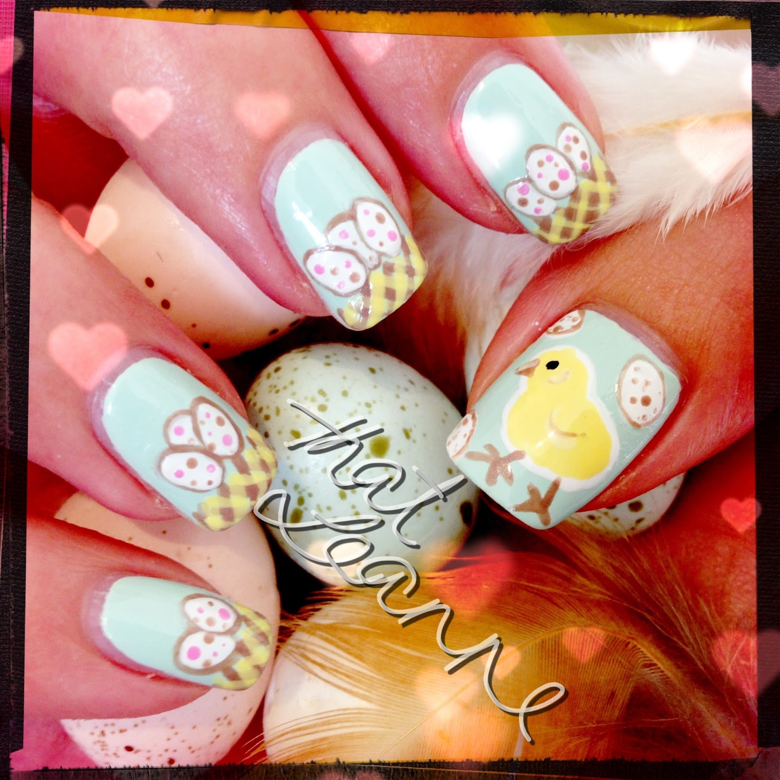 thatleanne: Chicken and egg nail art for Easter!