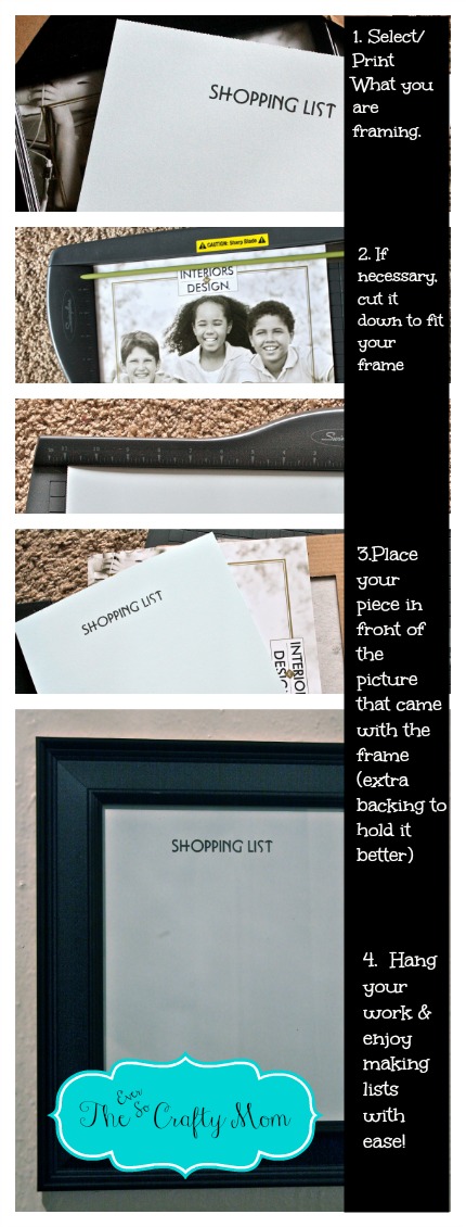 The-Crafty-Mom: Easy, Framed Shopping List Tutorial!