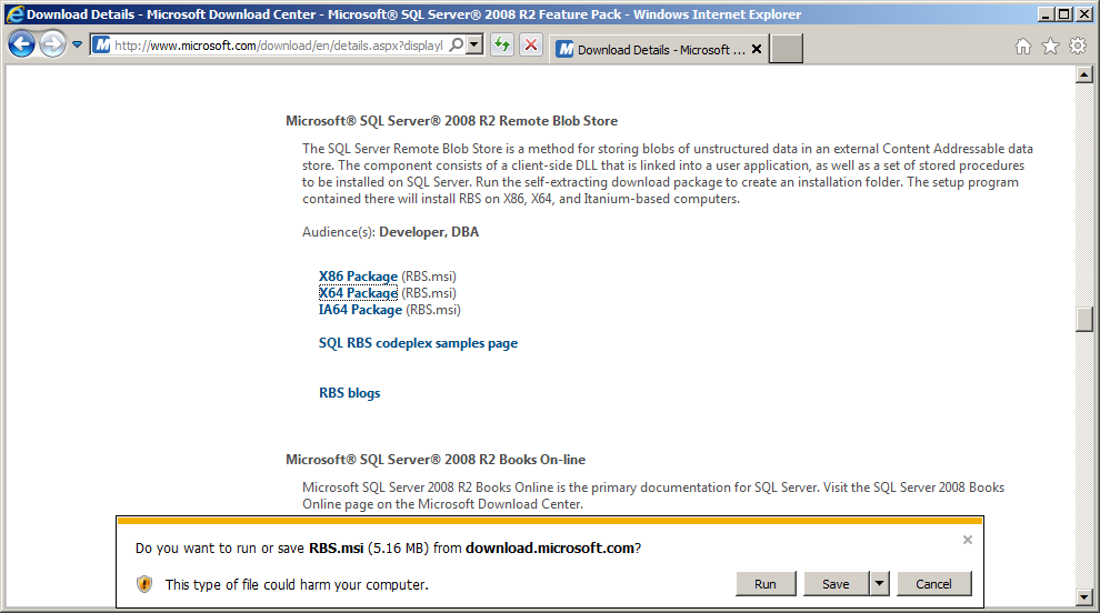 Daves Rave Installing Remote Blob Storage Rbs With Sharepoint Foundation 2010 And Insight