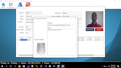 Crime Record Management System using Fingerprint Verification ...