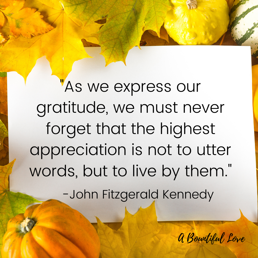10 Best Thanksgiving Quotes - A Bountiful Love