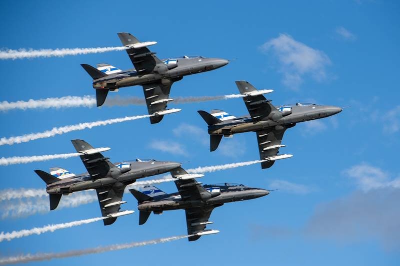 Finnish Air Force, Midnight Hawks celebrate 40-year service of Hawk in ...