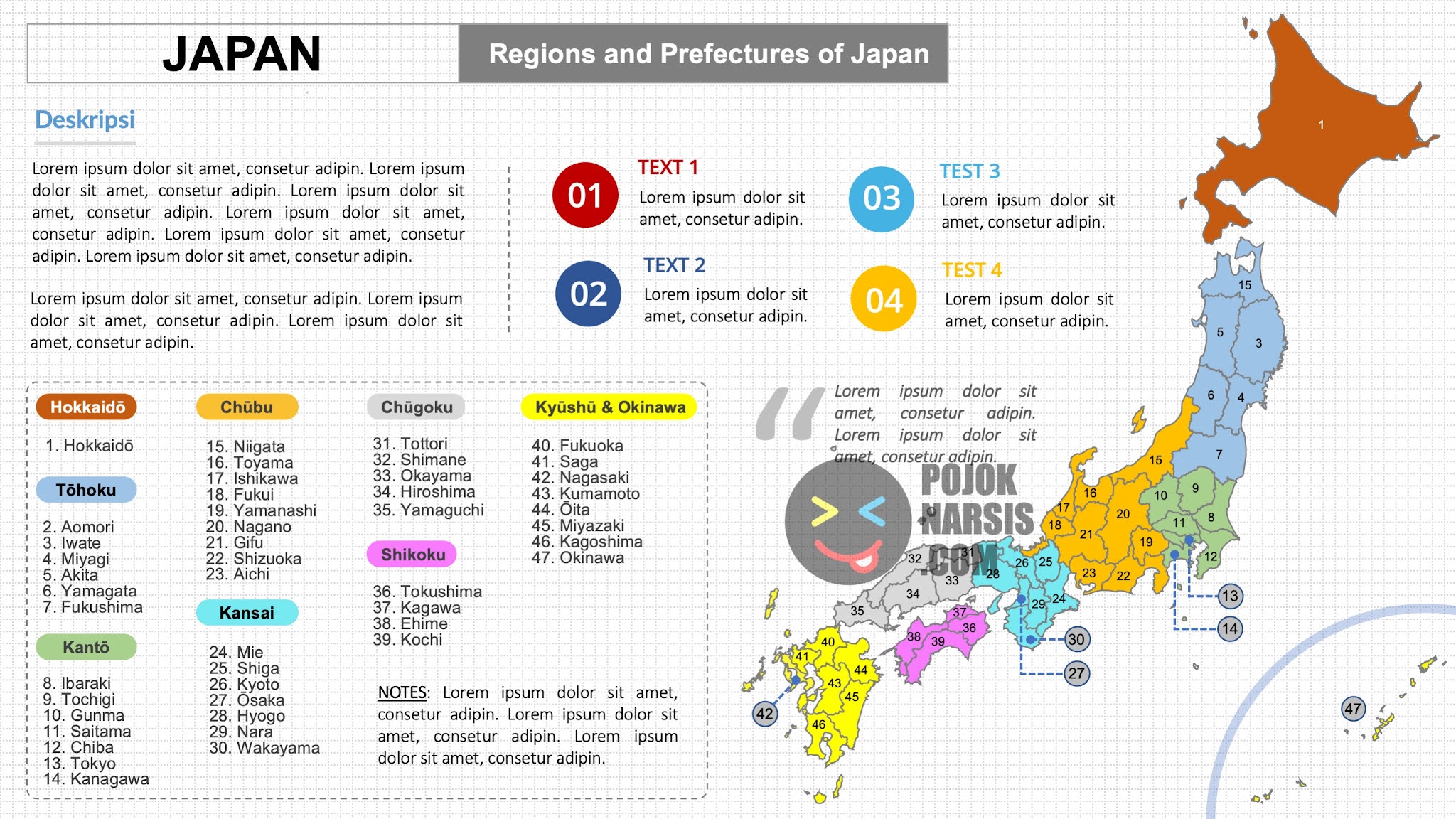 Peta Negara Jepang HD Microsoft Powerpoint PPTX - Pojok Narsis