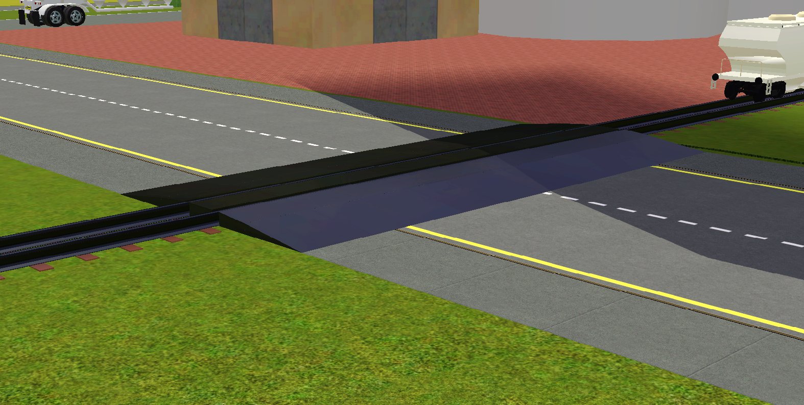 Simming in Magnificent Style: Railway line crossing ramp for CAW