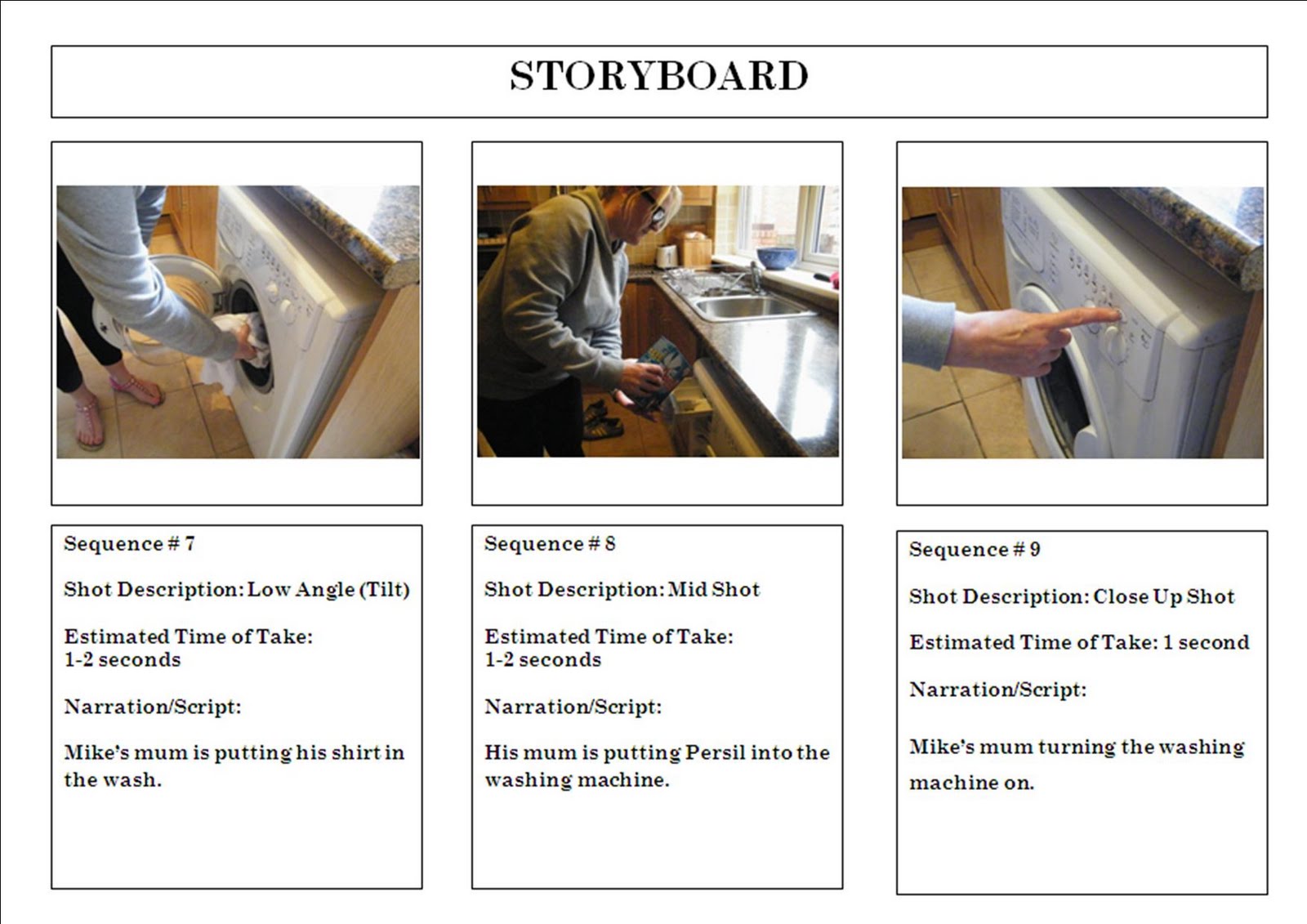 Rebel Productions: 1st Persil Advert Digital Storyboards