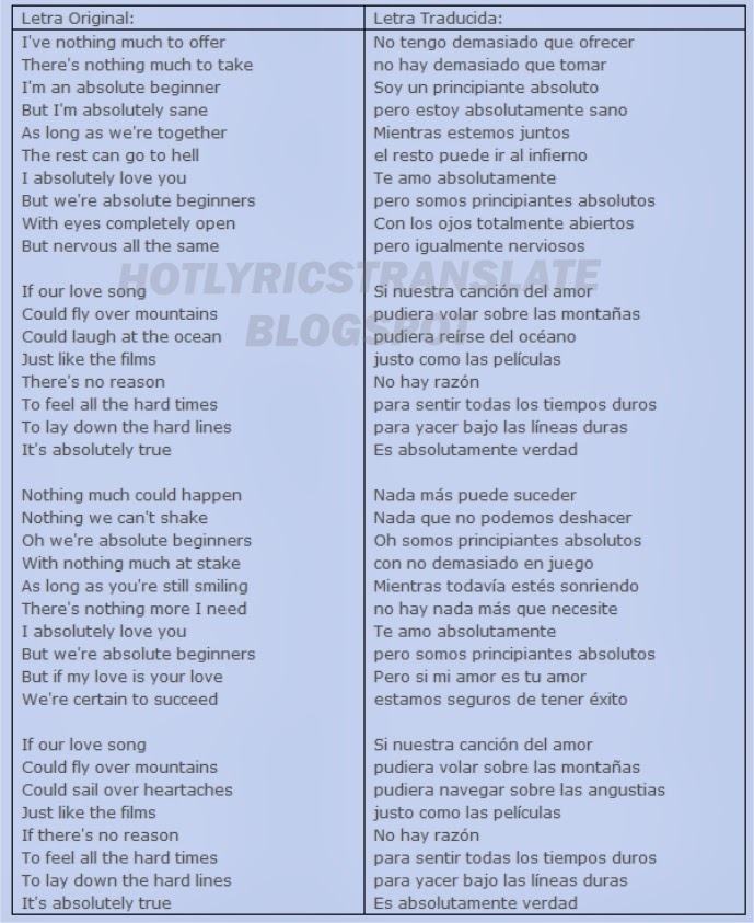 TOP LYRICS TRANSLATED CANCIONES TOP TRADUCIDAS: David Bowie - Absolute ...
