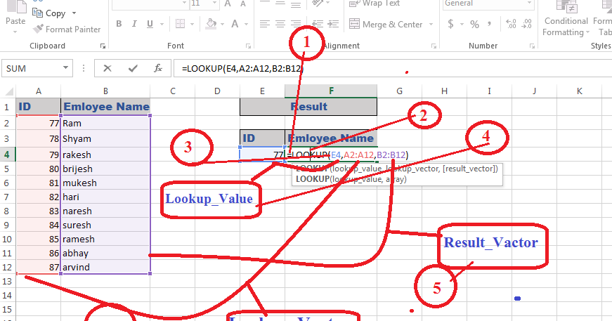 Excel LOOKUP function with formula examples in hindi - w3ajay