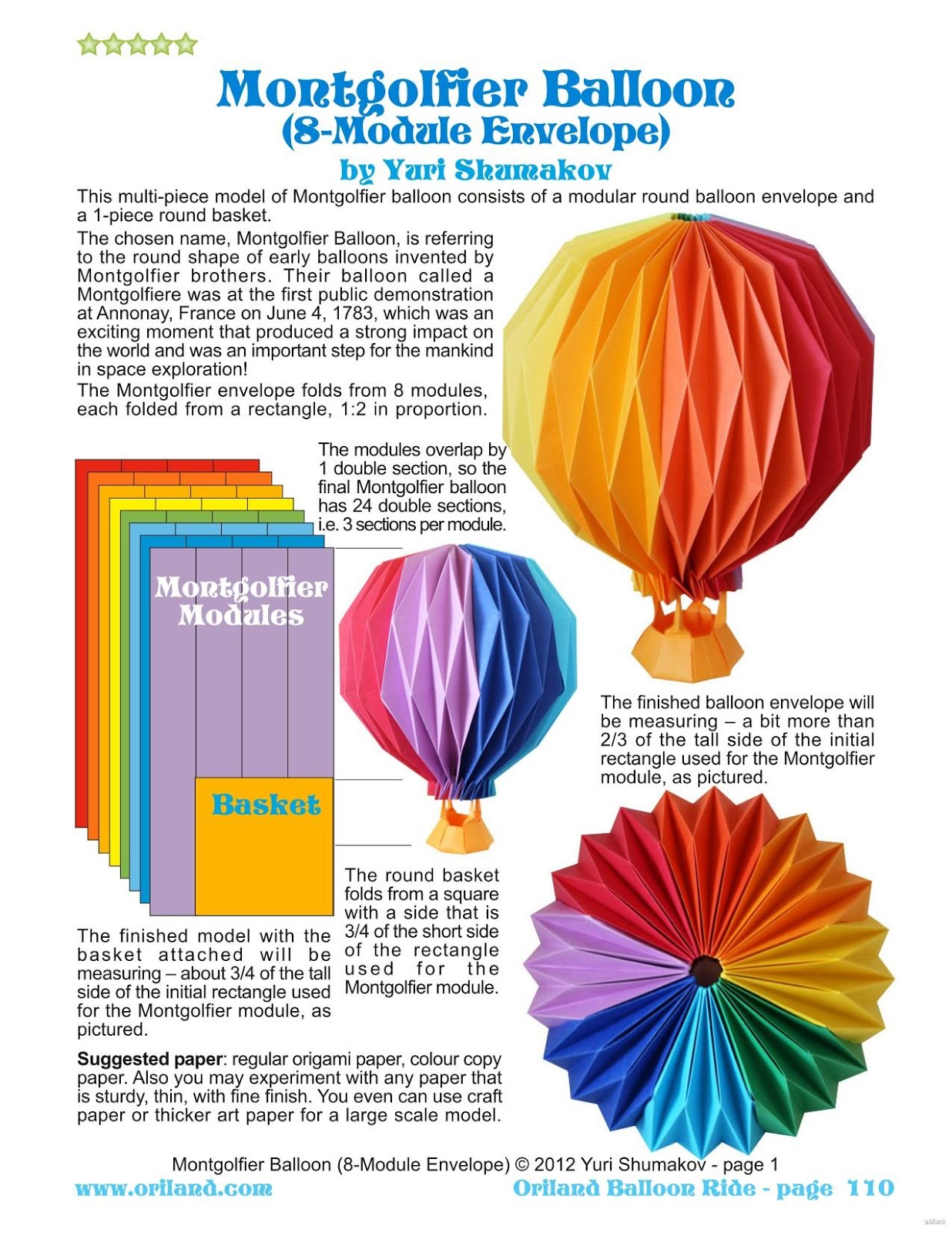 Oriland Balloon Ride - Ruby Book Origami