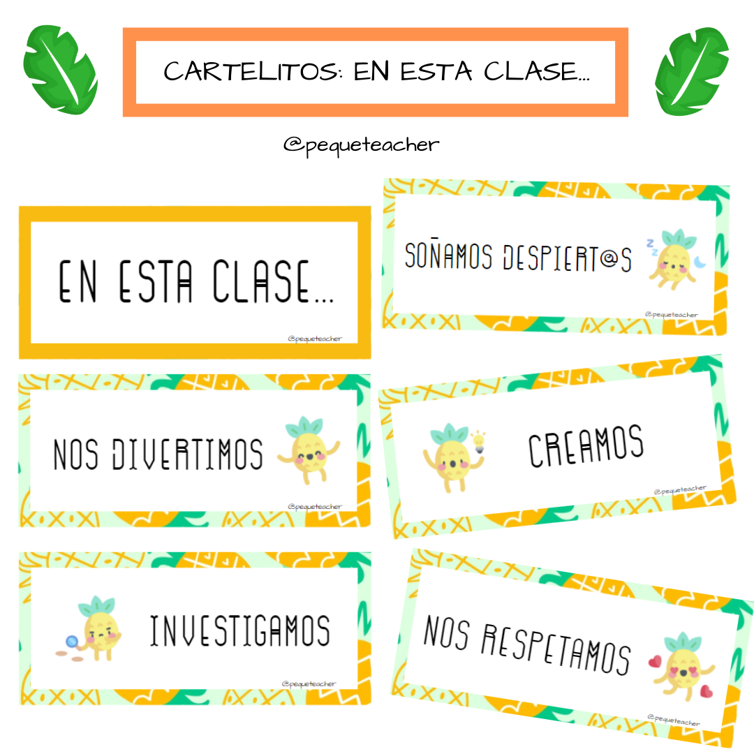 CARTELES PARA EL AULA "EN ESTA CLASE..."