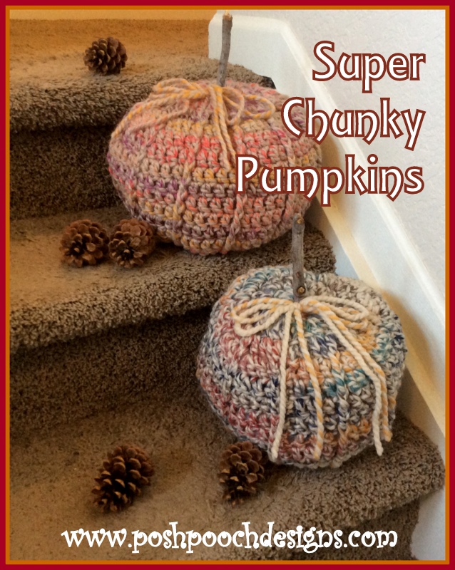 Posh Pooch Designs : Super Chunky Pumpkin Crochet Pattern | Posh Pooch ...