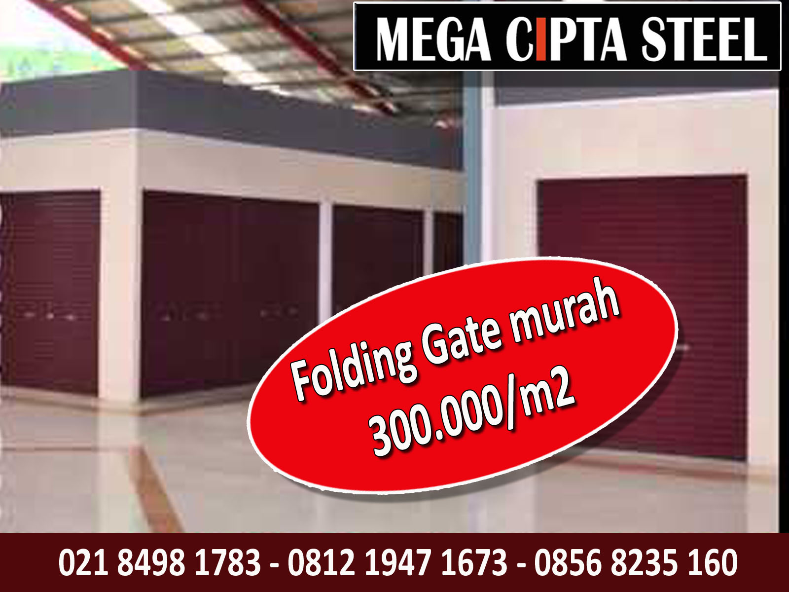 FOLDING GATE ROLLING DOOR ONE SHEET INDUSTRI JAKARTA BEKASI