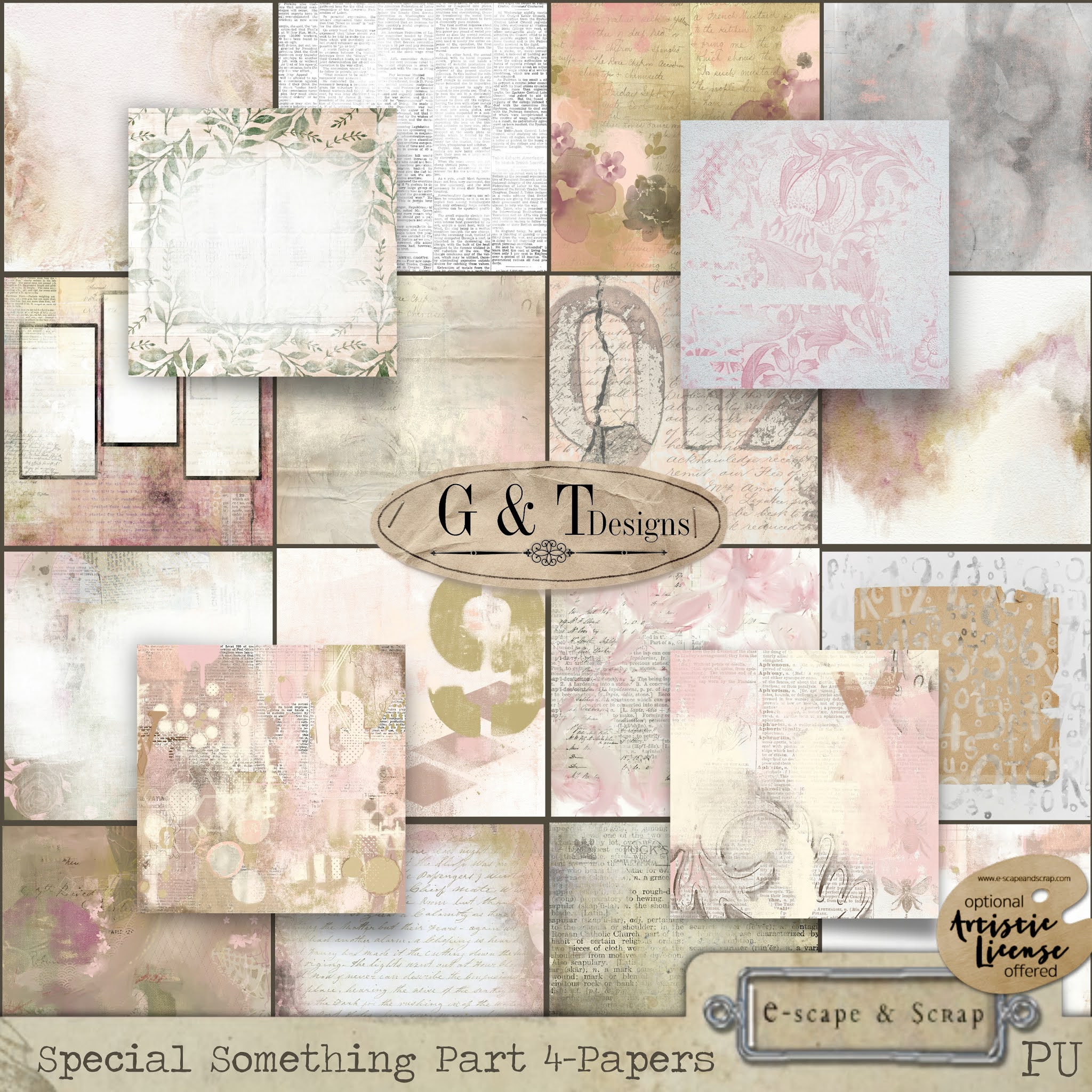 E-scape and Scrap: G&T Designs - Special Something Part 4 & Freebies