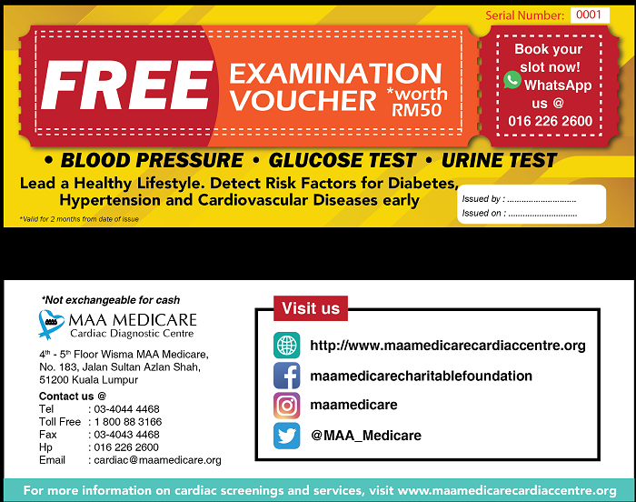 FREE Health Screening at MAA Medicare Cardiac Diagnostic Centre ...