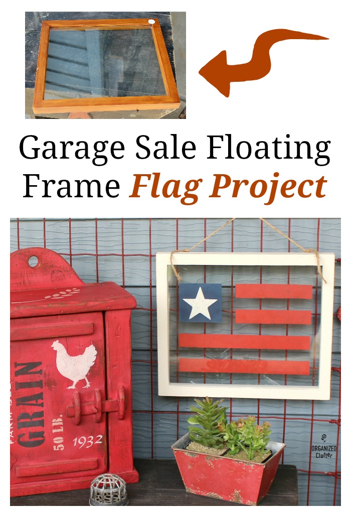 Garage Sale Floating Frame Patriotic Flag Project - Organized Clutter