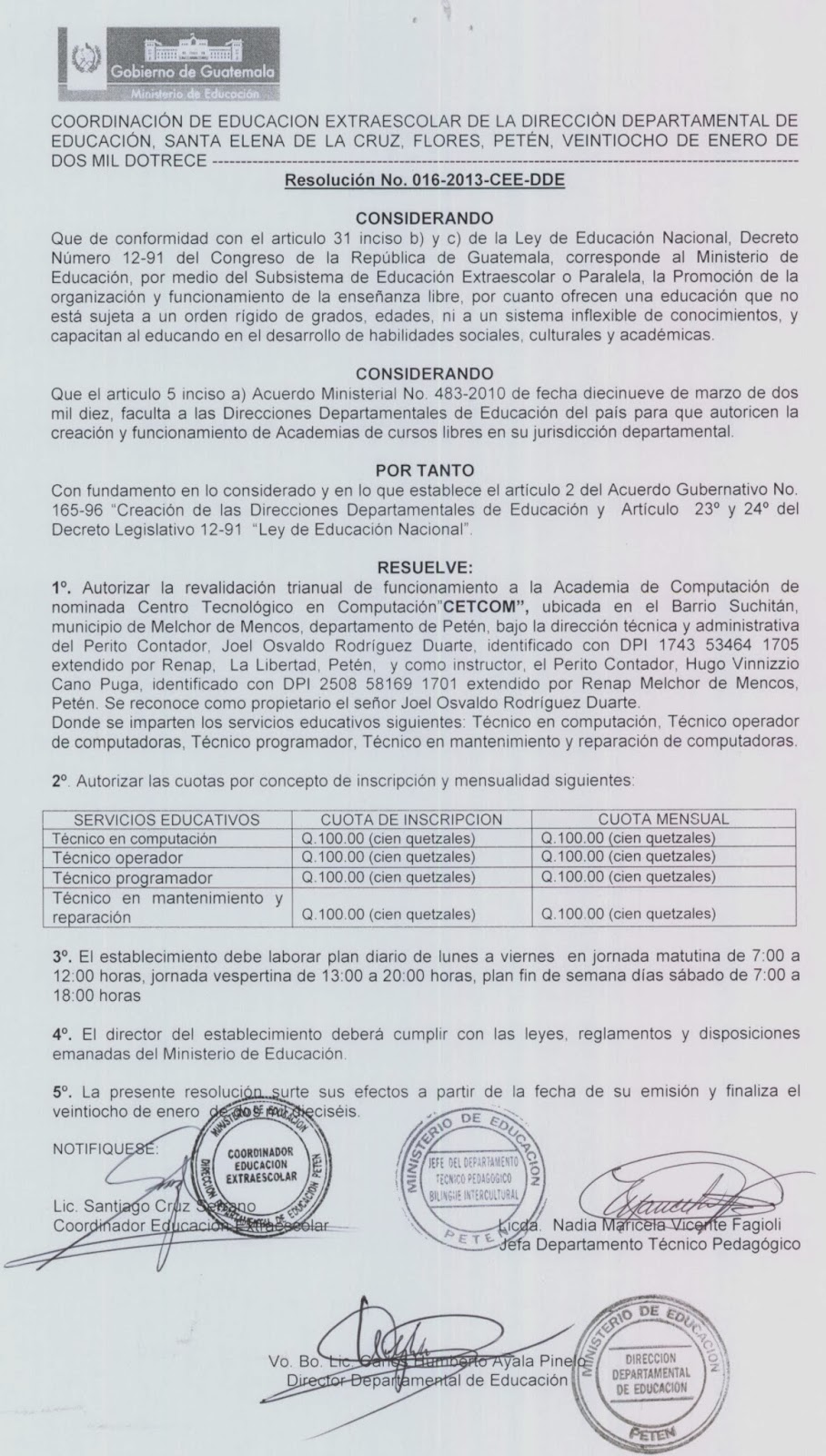 Resolución de Autorización ~ Centro Tecnológico en Computación "CeTCom"