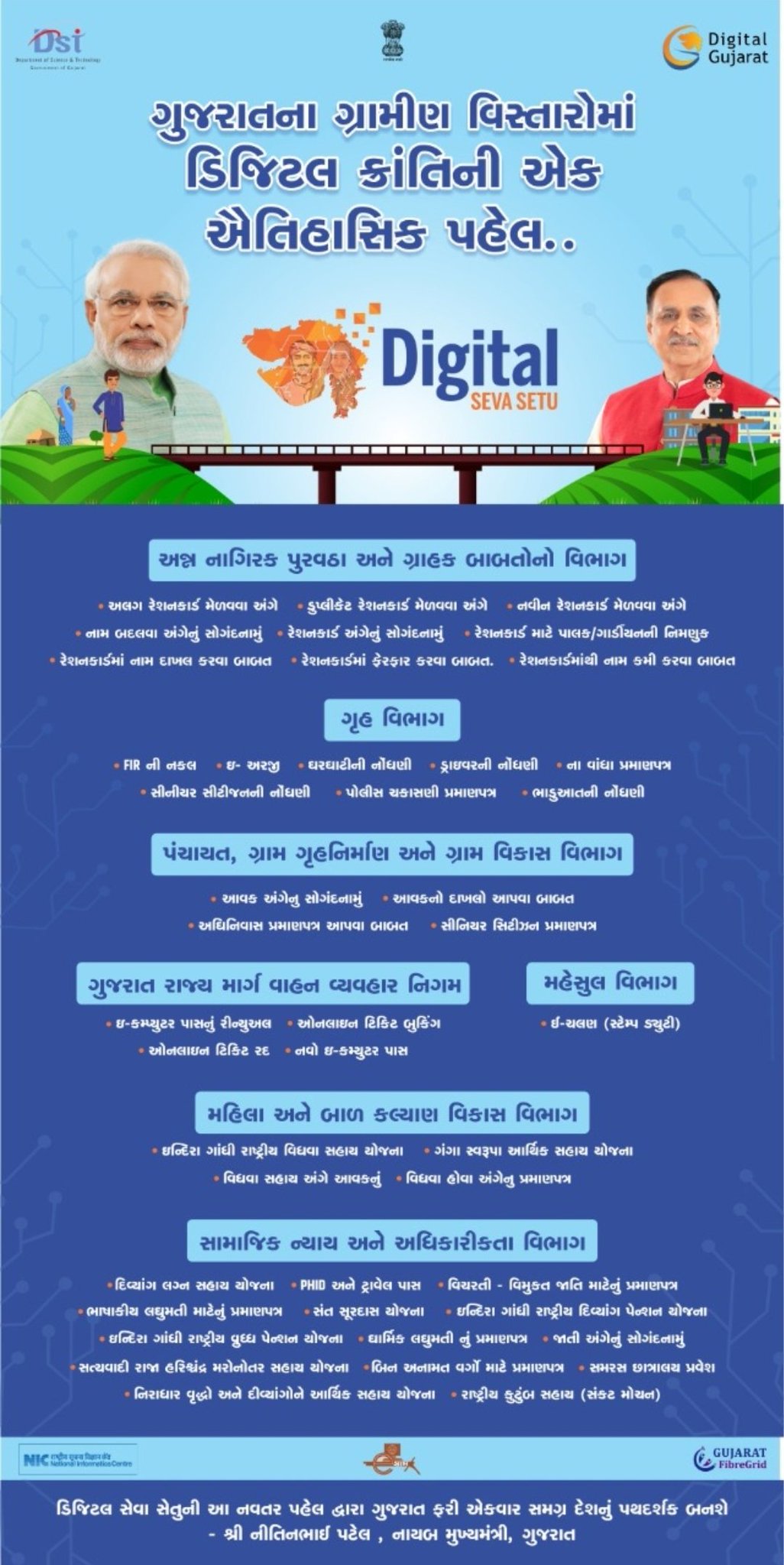 Digital Seva Setu - List Of 22- 44 Services in #digitalsevasetu 2020 ...