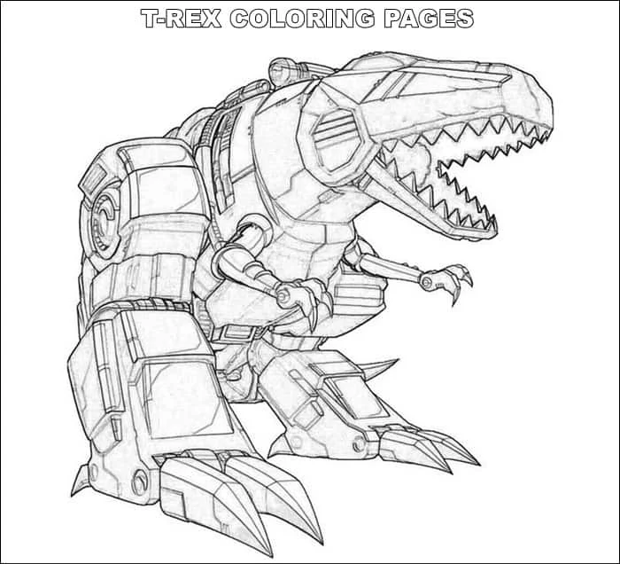 Collection of Printable T-Rex Coloring Pages - Yuk Sebar