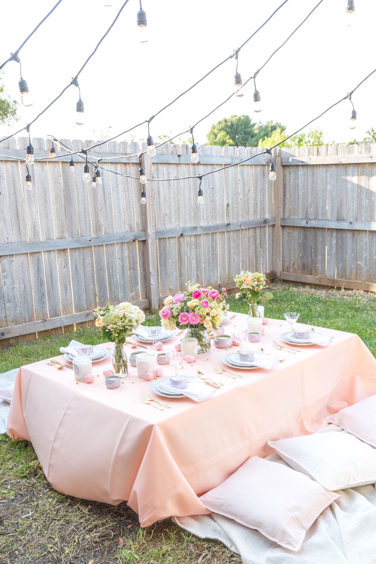 Pink & Peach Easter Dinner Party