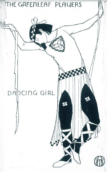 British Art: Maxwell Armfield - Dancing Girl, a drawing for The Green ...