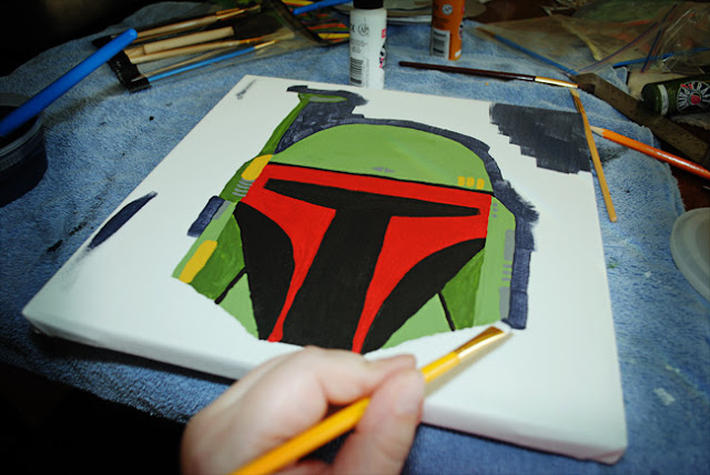 Make Your Own Star Wars Canvas Art | i should be mopping the floor