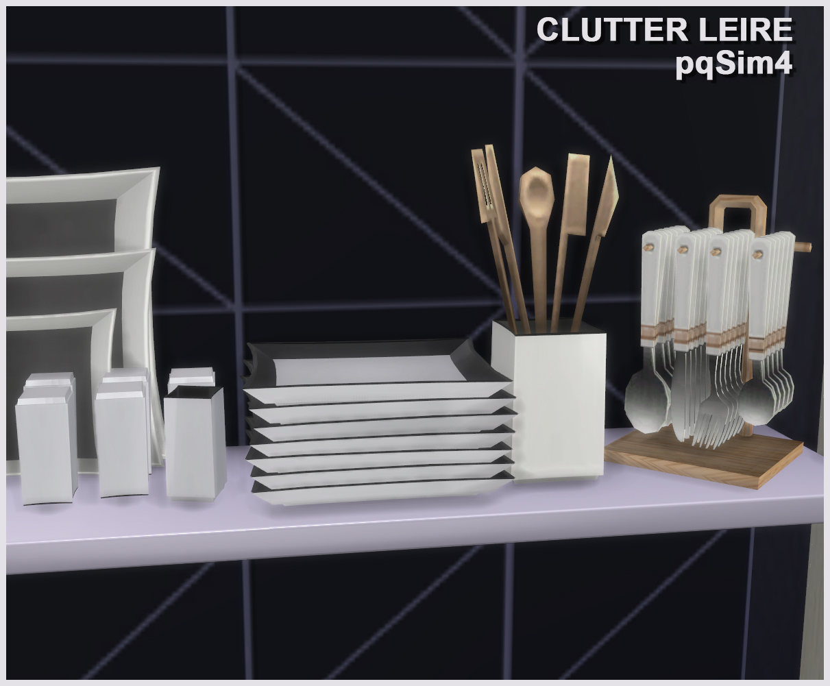 Clutter Cocina "Leire". Sims 4 Custom Content.