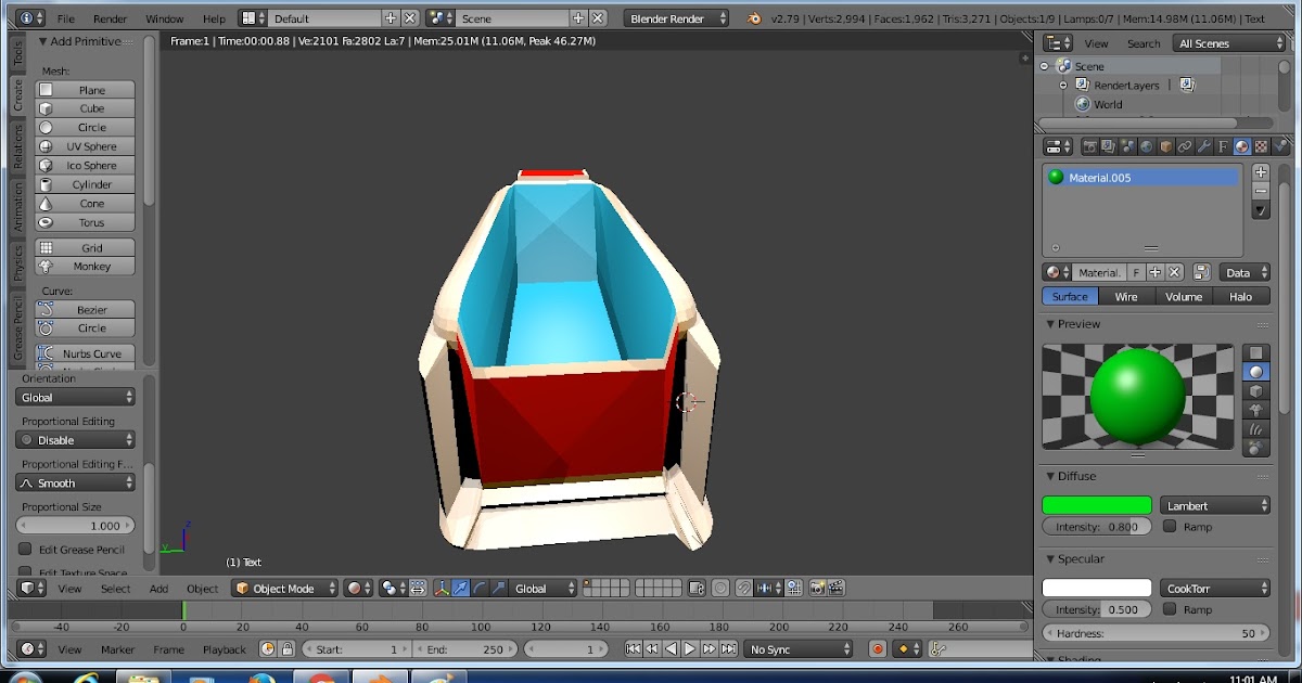 TEDI MM B *blog*: Tugas 2 Dasar Animasi 3D : Buatlah Objek Primitiv Berikut : - Objek Model ...