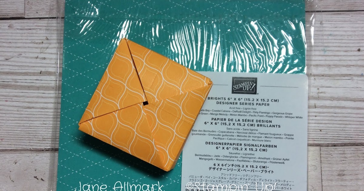 Crafting With Jane: Simple Origami interlocking box using 6" x 6 ...