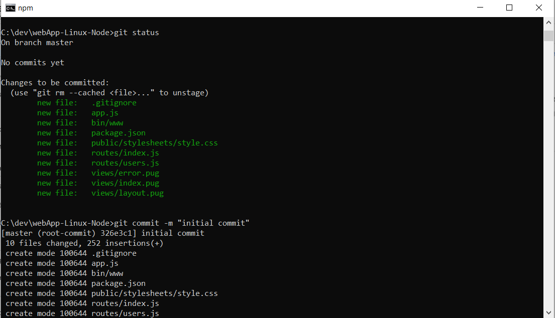 Azure & Co: Build a Node.js application and deploy it (git push) to an Azure Linux Web App ...