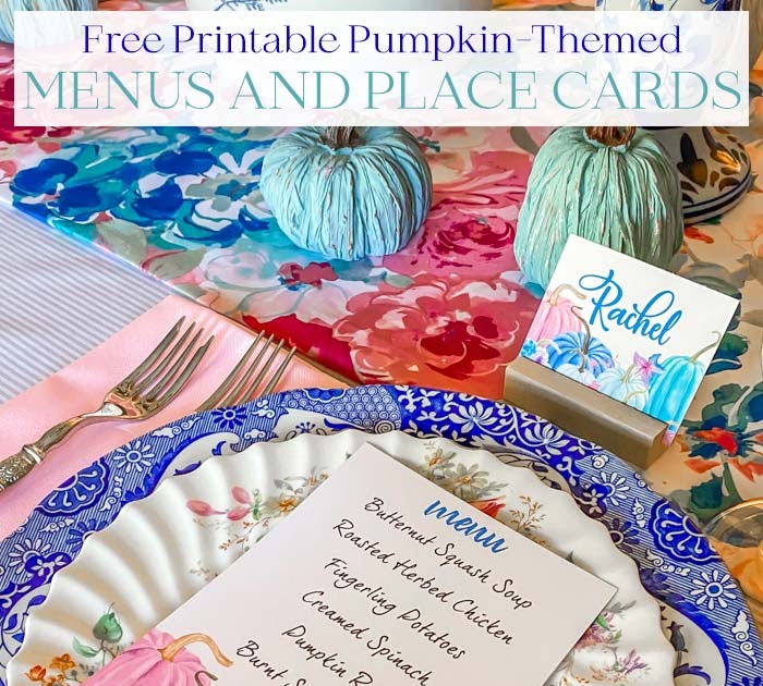 Free Printable Fall Menu and Place Cards | i should be mopping the floor