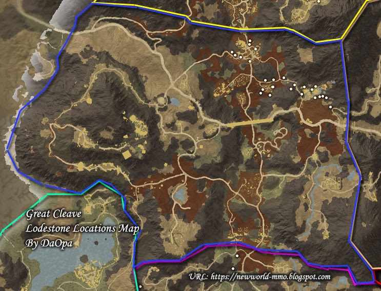 New World: Great Cleave lodestone map